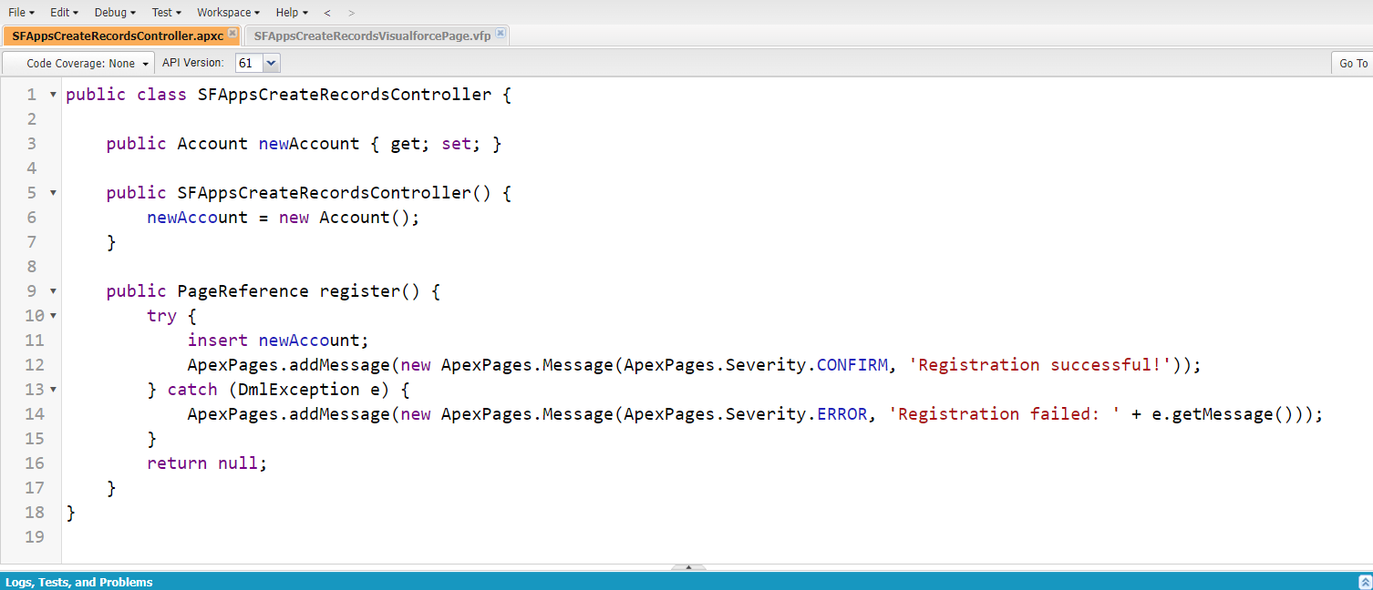 Visualforce Page with Custom Controller Example & Overview☁️