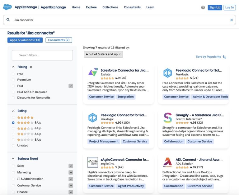 Top Salesforce Jira Connectors Available on AppExchange ☁️